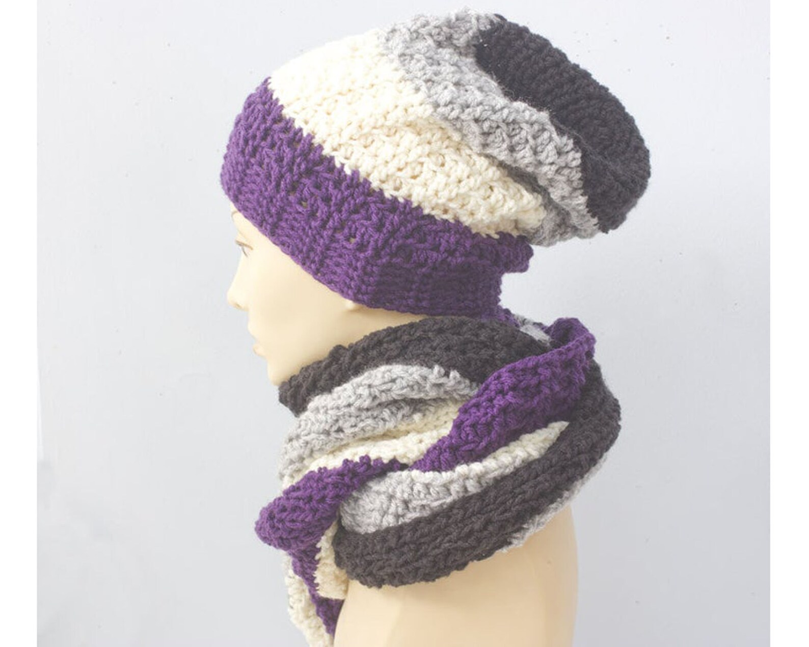 Lgbtq Pride Scarf Asexual Flag Crochet Cowl Scarf Custom - Etsy