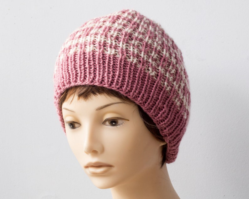 Two Mosaic Color Work Knitting Patterns Knit Reversible Scarf | Etsy