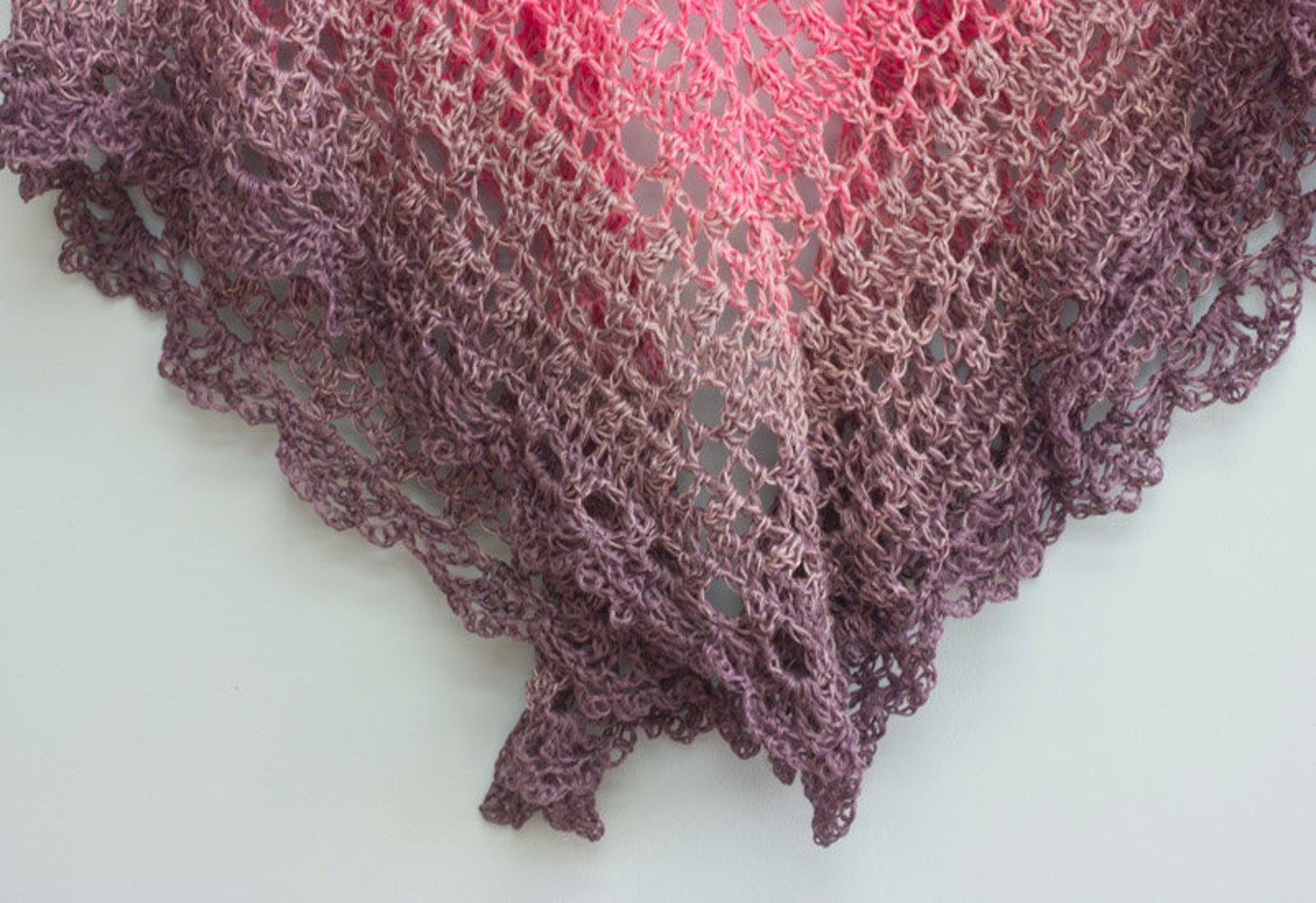 Color Block Lace Shawl Crochet Pattern, Bridal Shawl PDF Pattern ...
