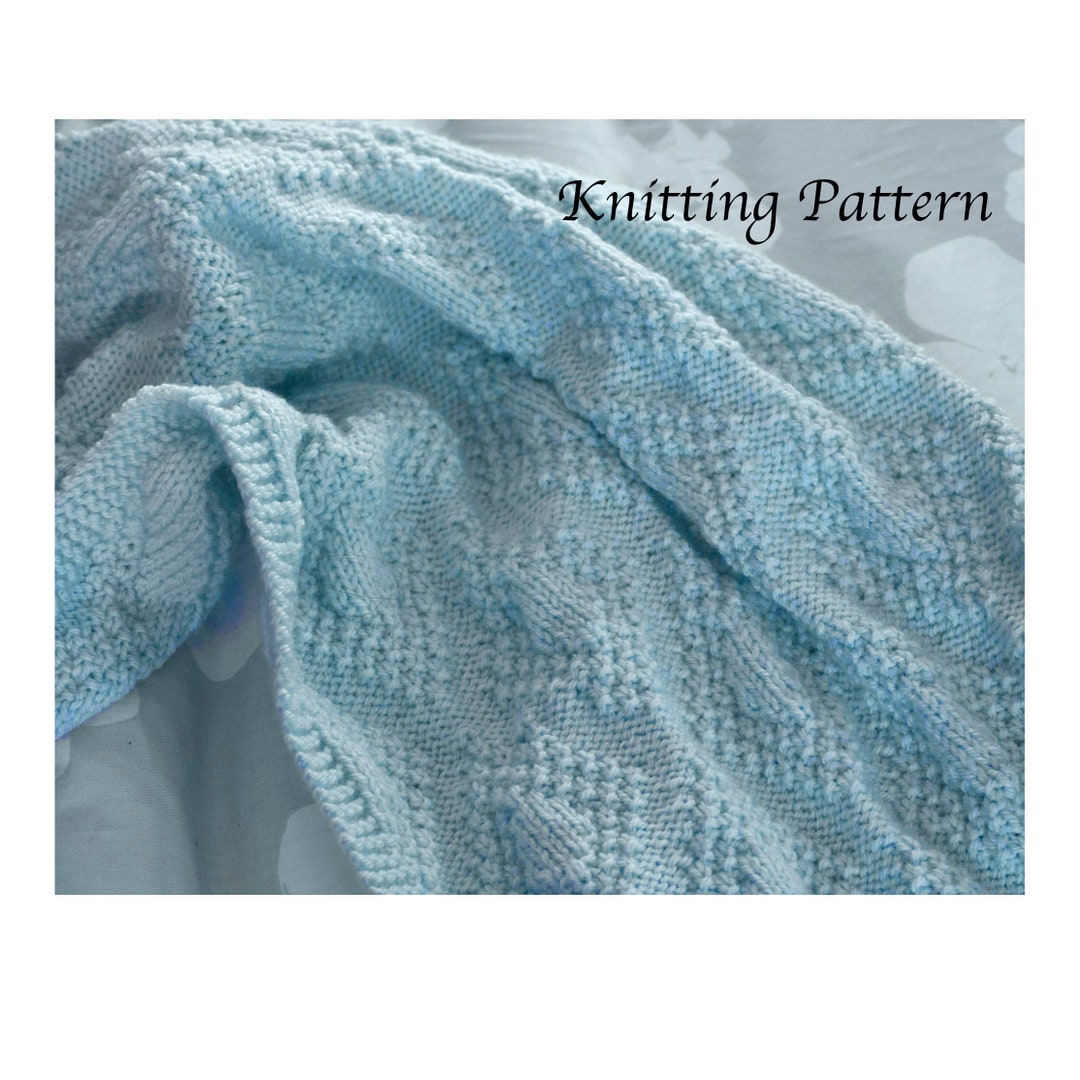 Diamond Baby Blanket Knitting Pattern: Easy Reversible Afghan (PDF ...