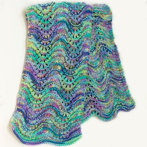 Easy Knitting Pattern, Ripple Scarf Knitting Pattern, Knit Chevron ...