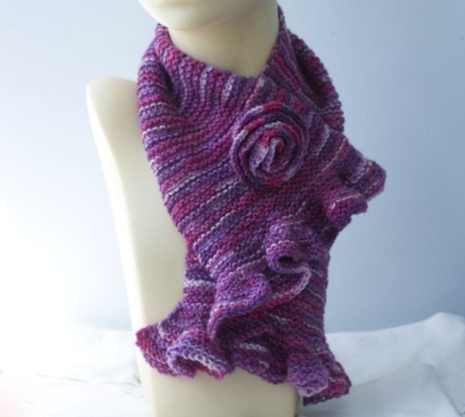 Easy Ruffle Scarf Knitting Pattern - Etsy