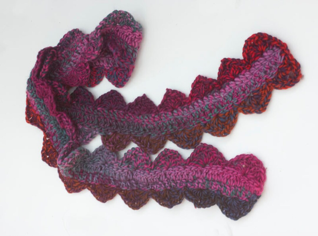 Easy Zig Zag Scarf Crochet Pattern Bulky Yarn - Etsy