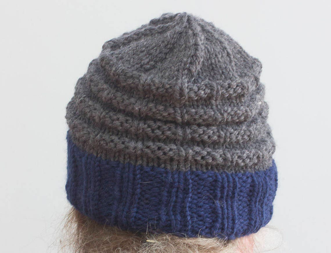 Easy Men's Chunky Hat Knitting Pattern for Bulky Yarn - Etsy