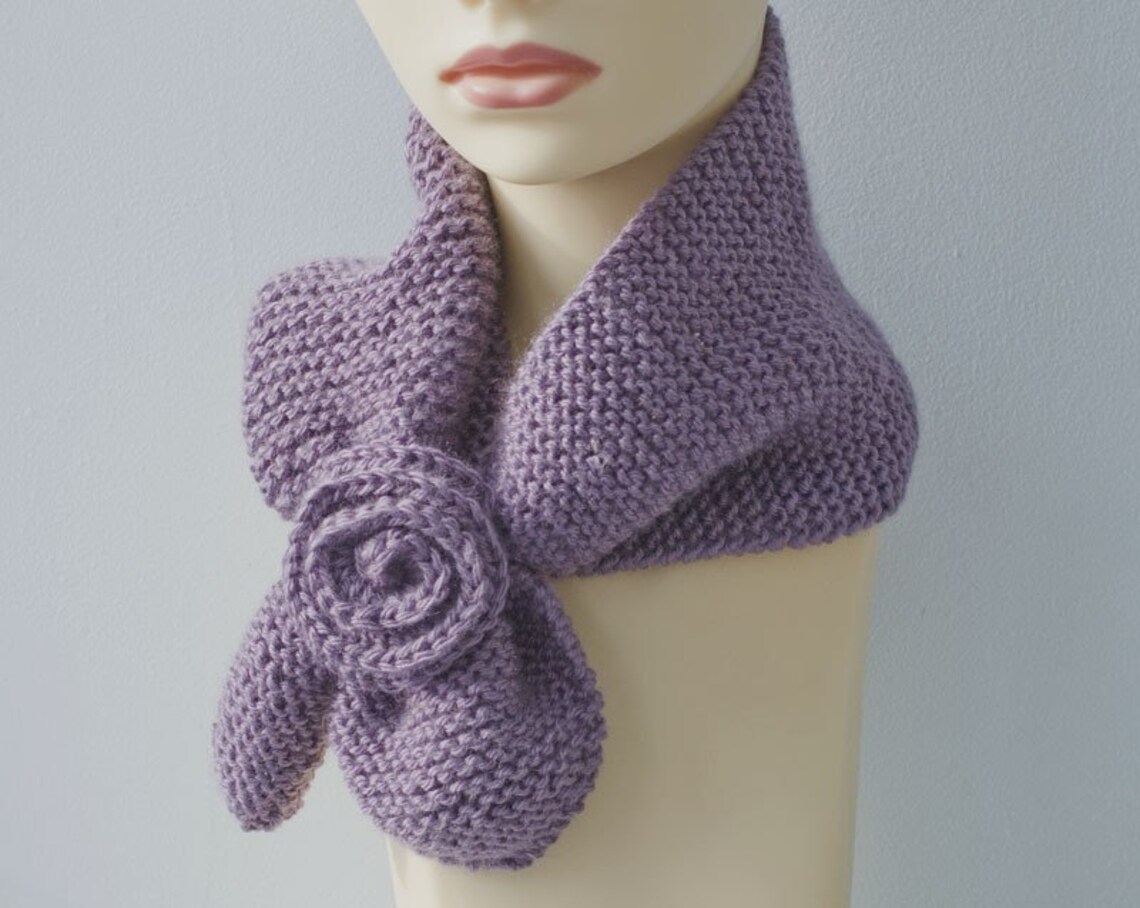Purple Neck Scarf Keyhole Scarf Neck Warmer Gift for Aunt - Etsy