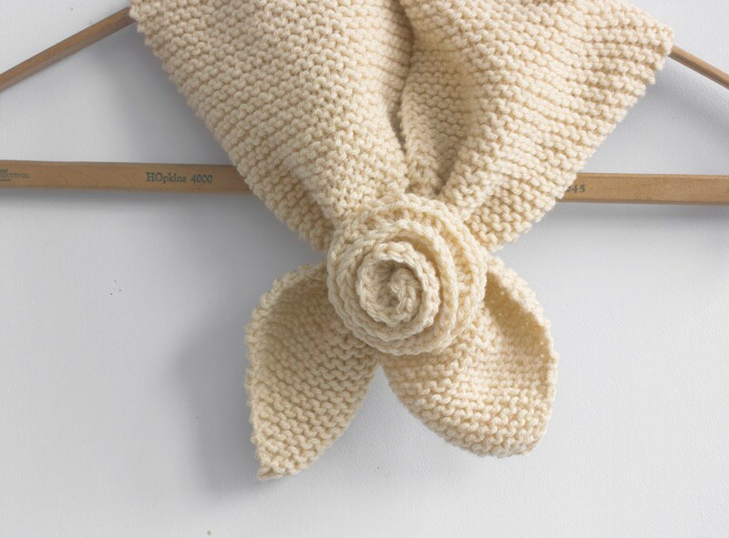 Beige Knit Keyhole Scarf Flower Neck Scarf Vegan Neck Warmer - Etsy