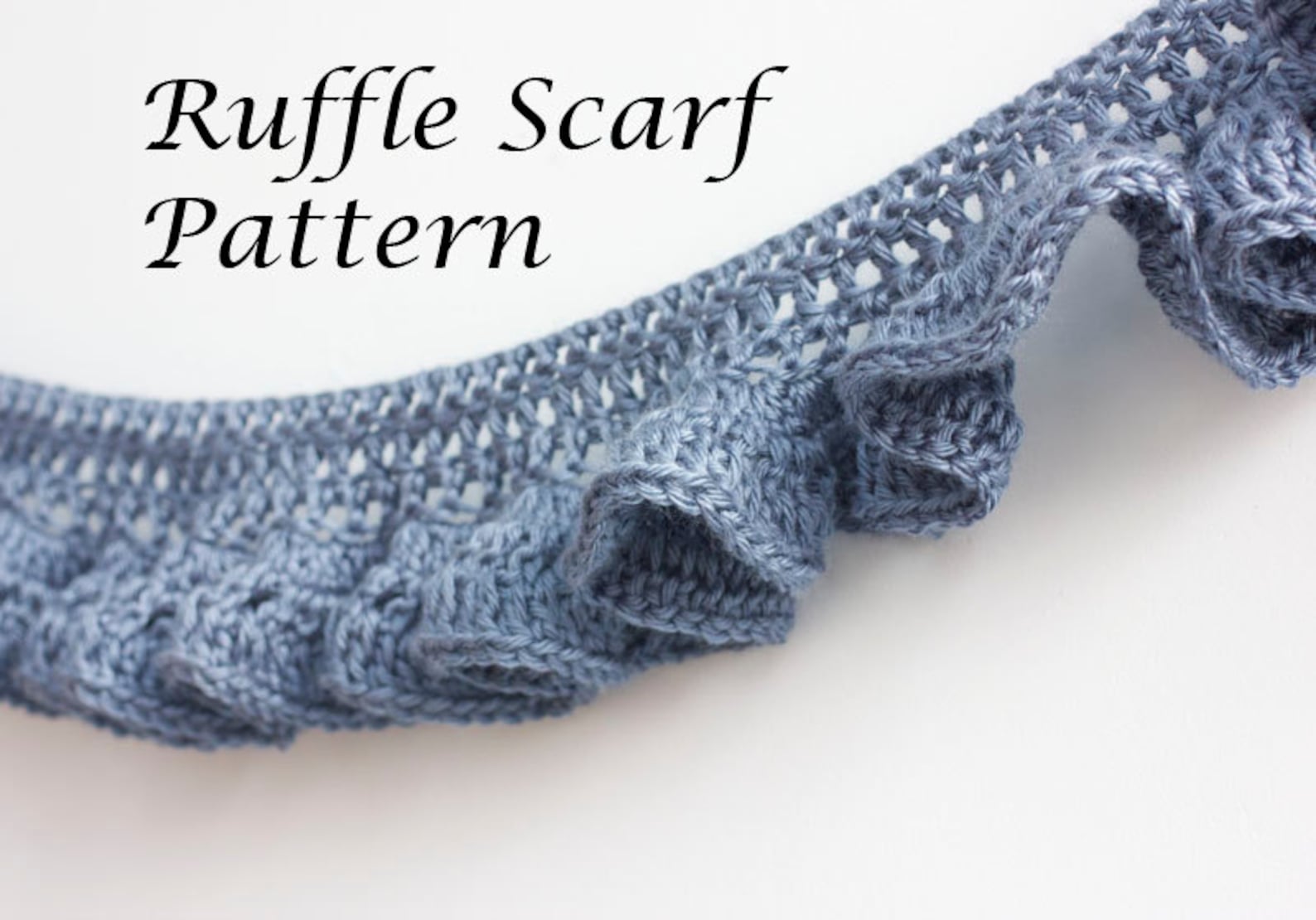Easy Ruffle Scarf Crochet Pattern Digital Download Crocheted - Etsy