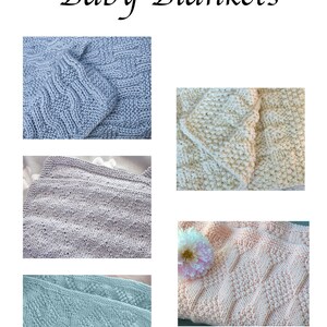 5 Easy Baby Blanket Knitting Patterns E-book, Knit Blanket, Afghan ...