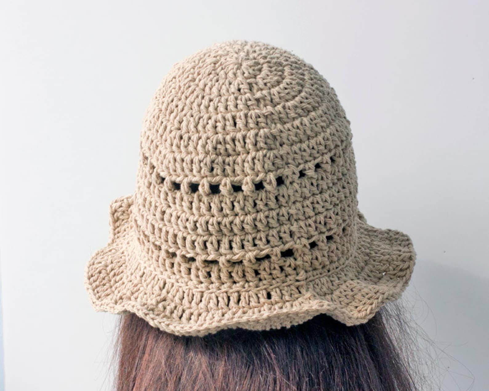 Easy Cotton Bucket Sun Hat Crochet Pattern, Brimmed Hat - Etsy