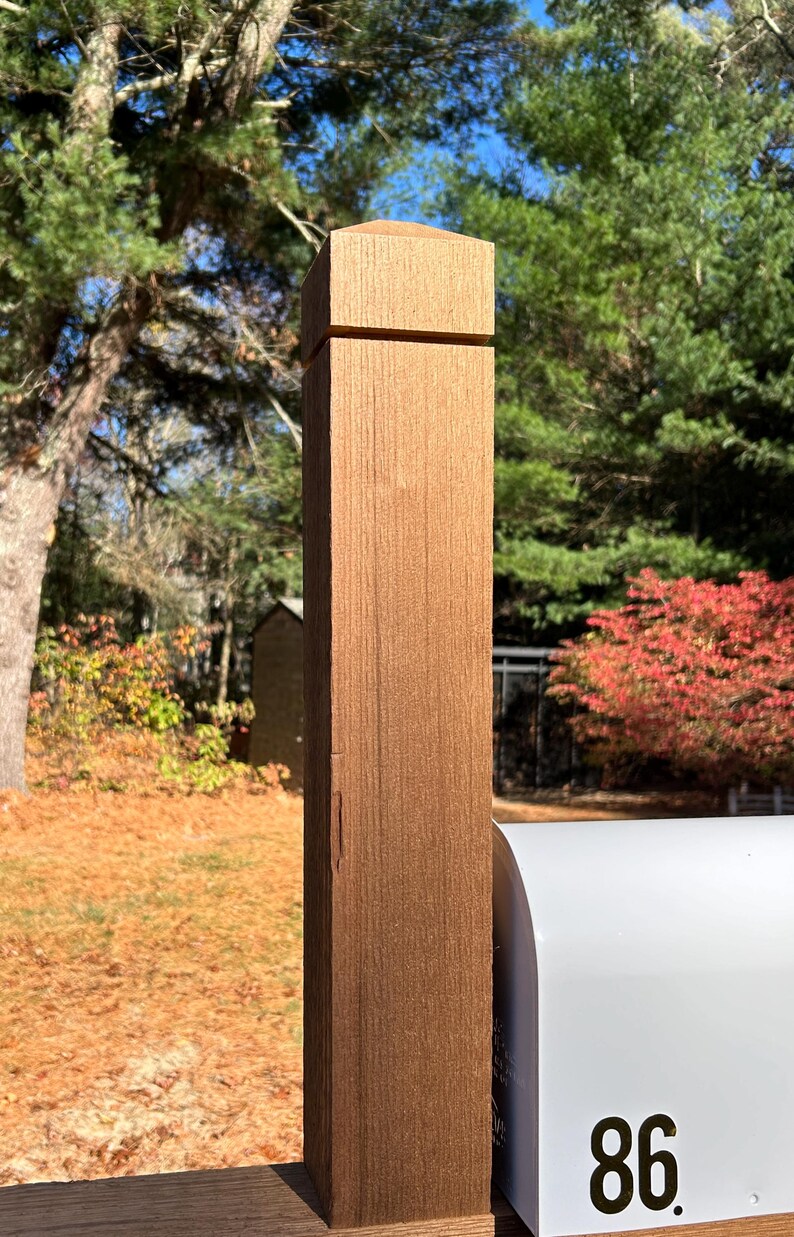 Cedar Mailbox Post, Rough Sawn, Bespoke, Curb Appeal, Clear Cedar ...