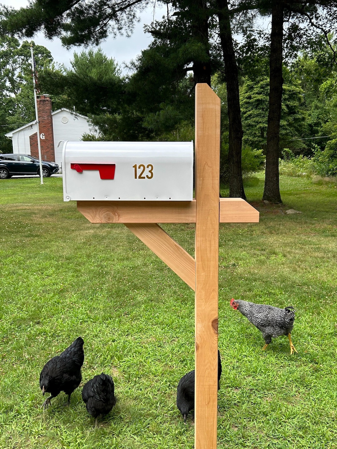 Classic Cedar Mailbox Post, Sturdy Traditional Design - Etsy