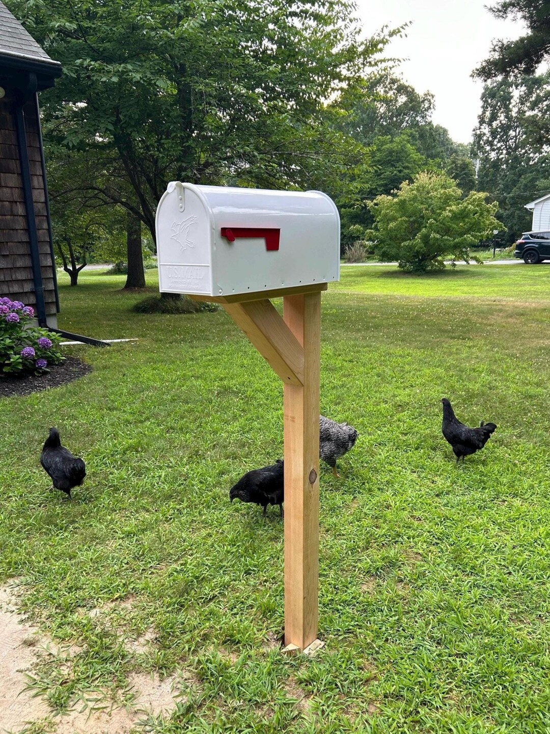 Premium Cedar Mailbox Post for Outdoor Durability and Fresh Curb Appeal ...