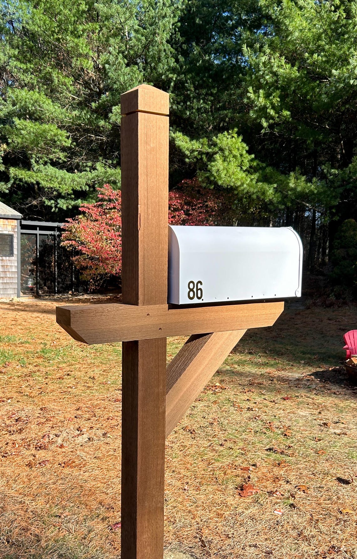 Cedar Mailbox Post, Rough Sawn, Bespoke, Curb Appeal, Clear Cedar ...