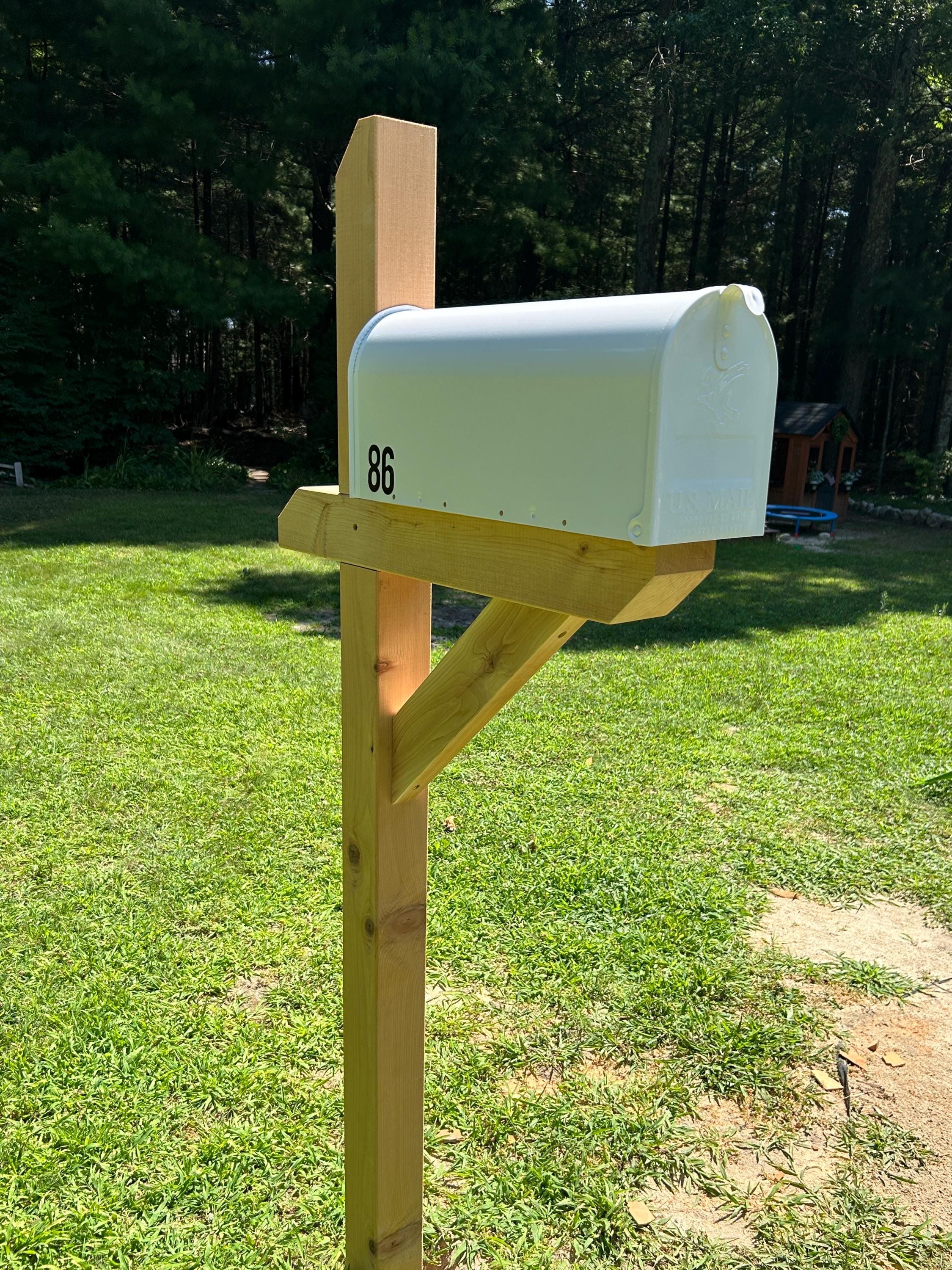 Classic Cedar Mailbox Post, Sturdy Traditional Design - Etsy