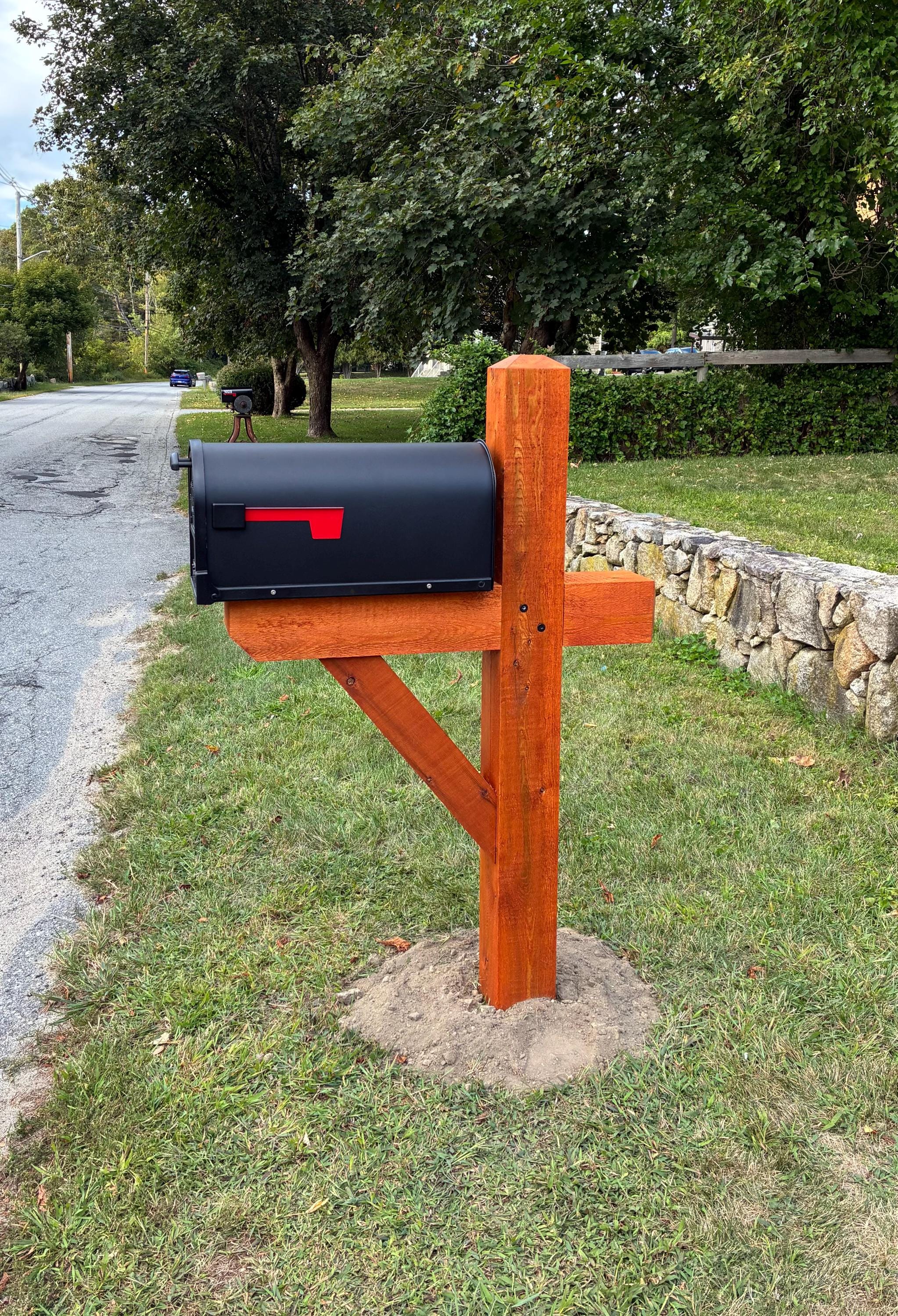 Rustic Northern White Cedar Mailbox Post: Heavy Duty Rough Sawn Design ...