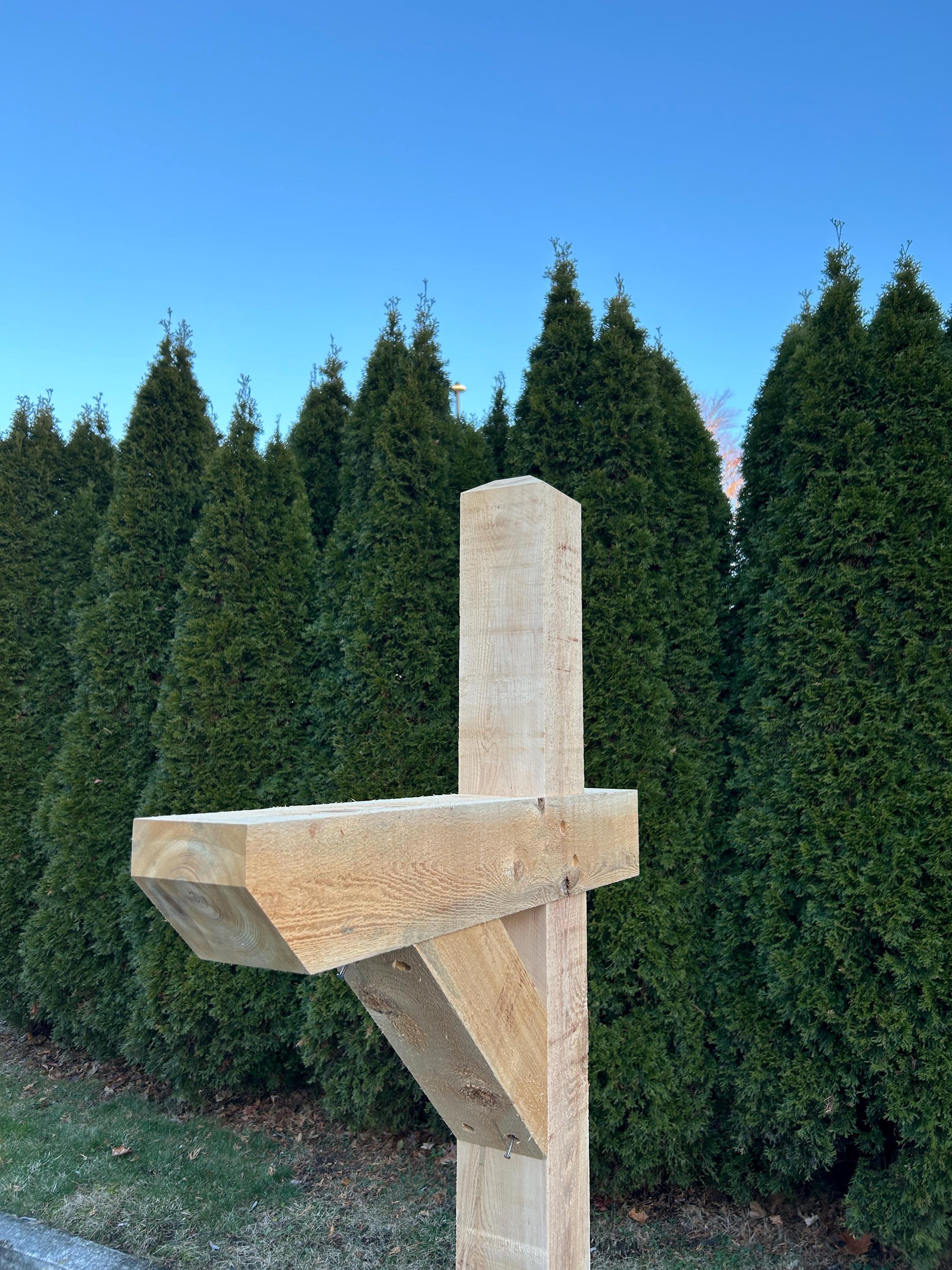 Rustic 5x5 Cedar Mailbox Post Northern White Cedar Timber Rough Sawn ...