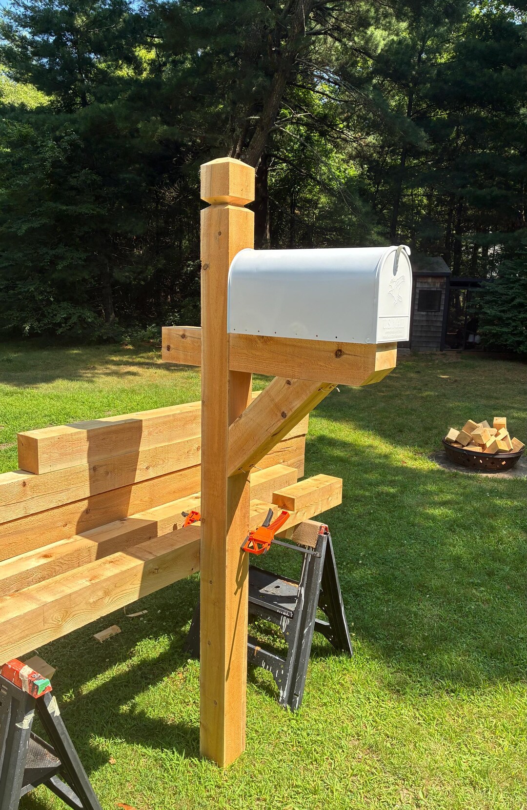 Cedar Mailbox Post 5x5 Rustic Rough Sawn - Etsy