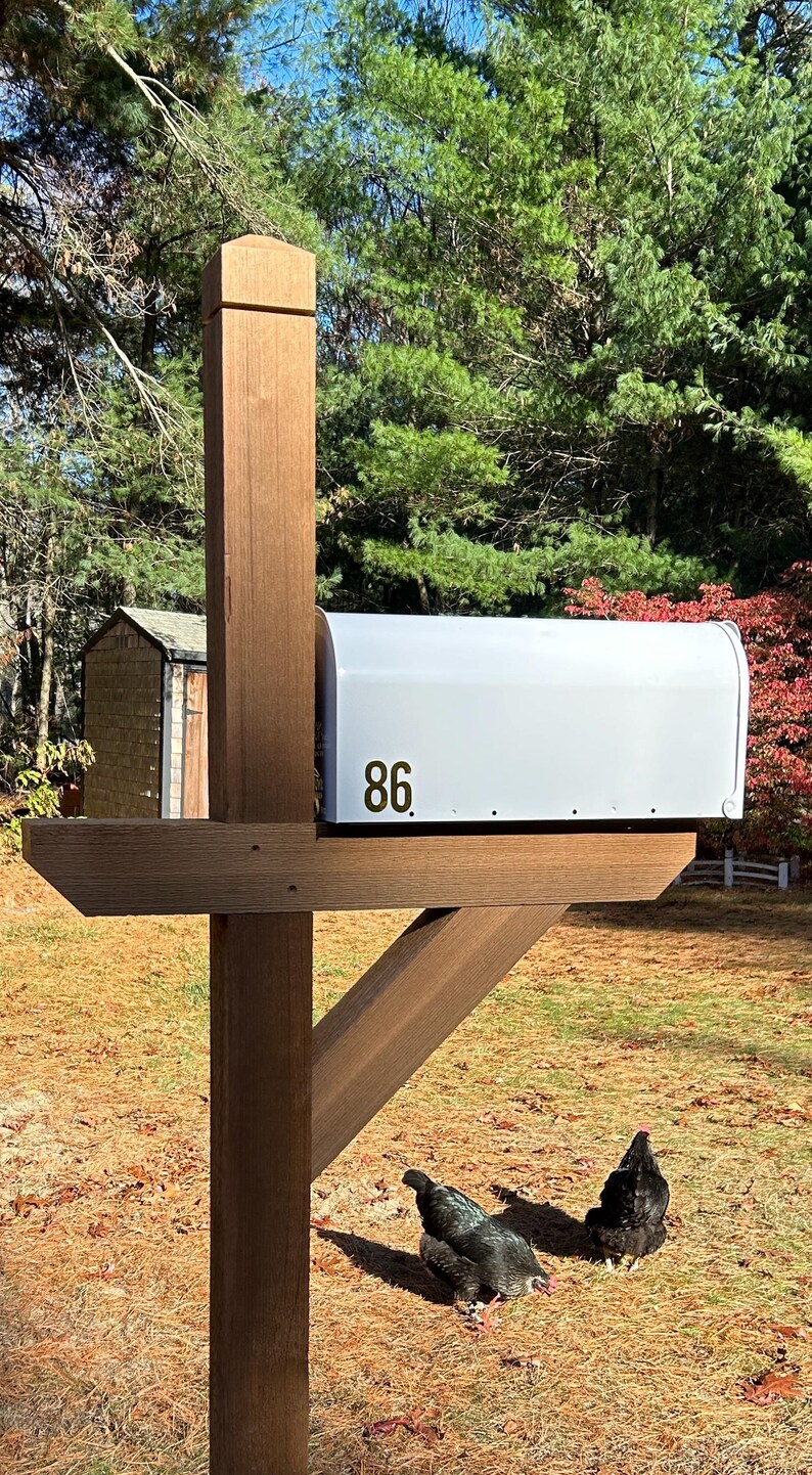 Cedar Mailbox Post, Rough Sawn, Bespoke, Curb Appeal, Clear Cedar ...