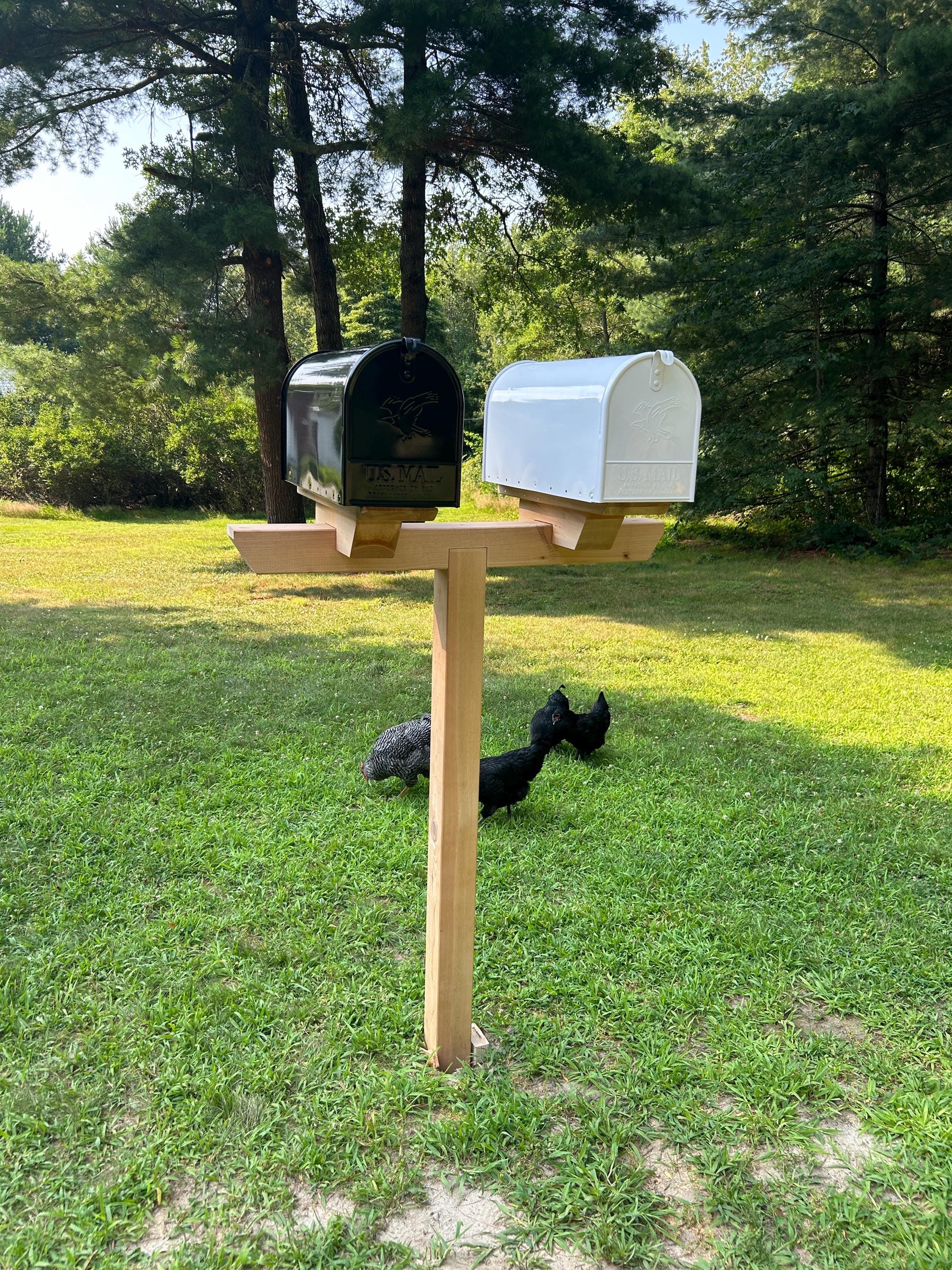 Double Mailbox Post Premium Cedar, High Quality Design and Precision ...