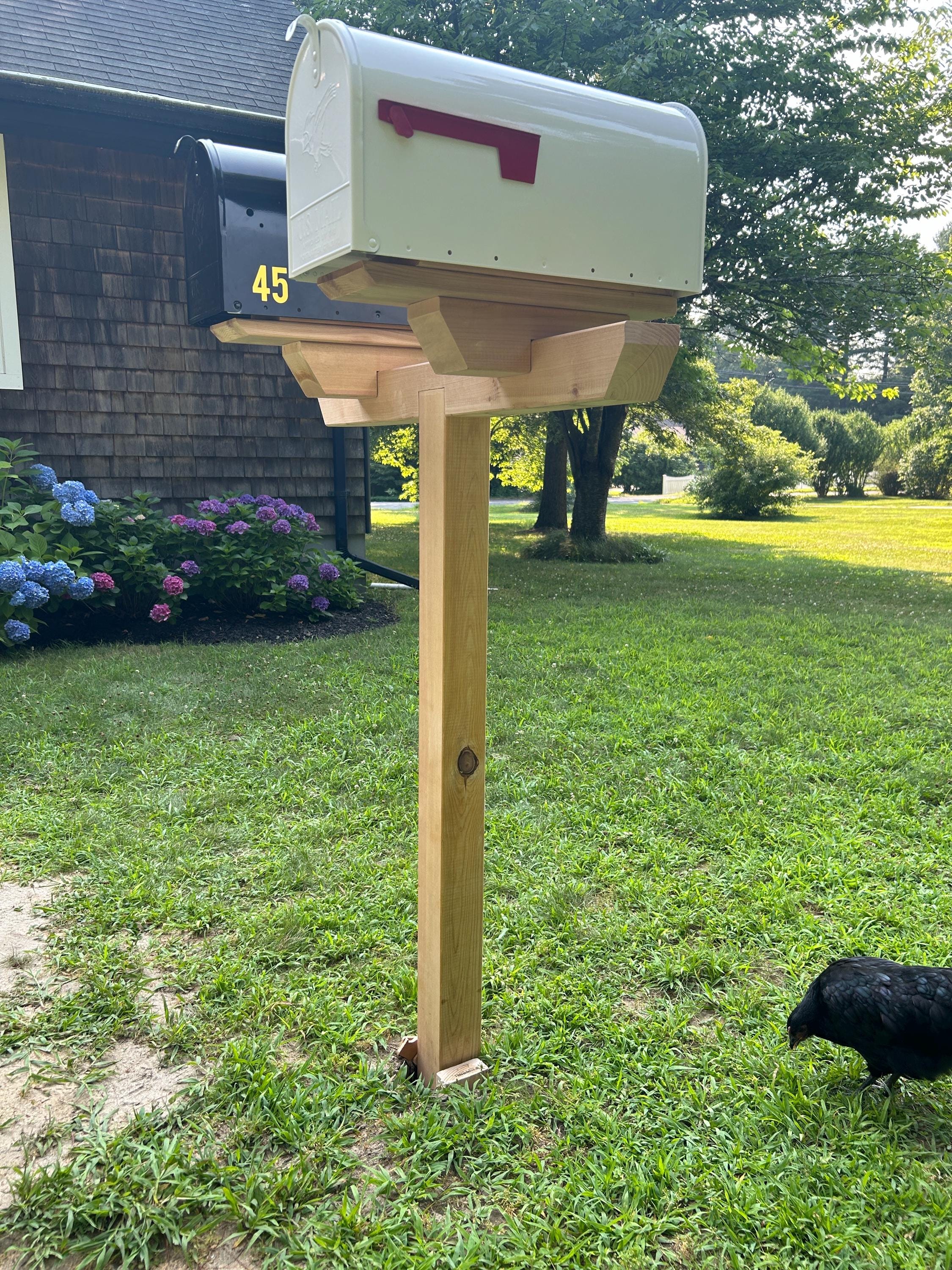 Double Mailbox Post Premium Cedar, High Quality Design and Precision ...
