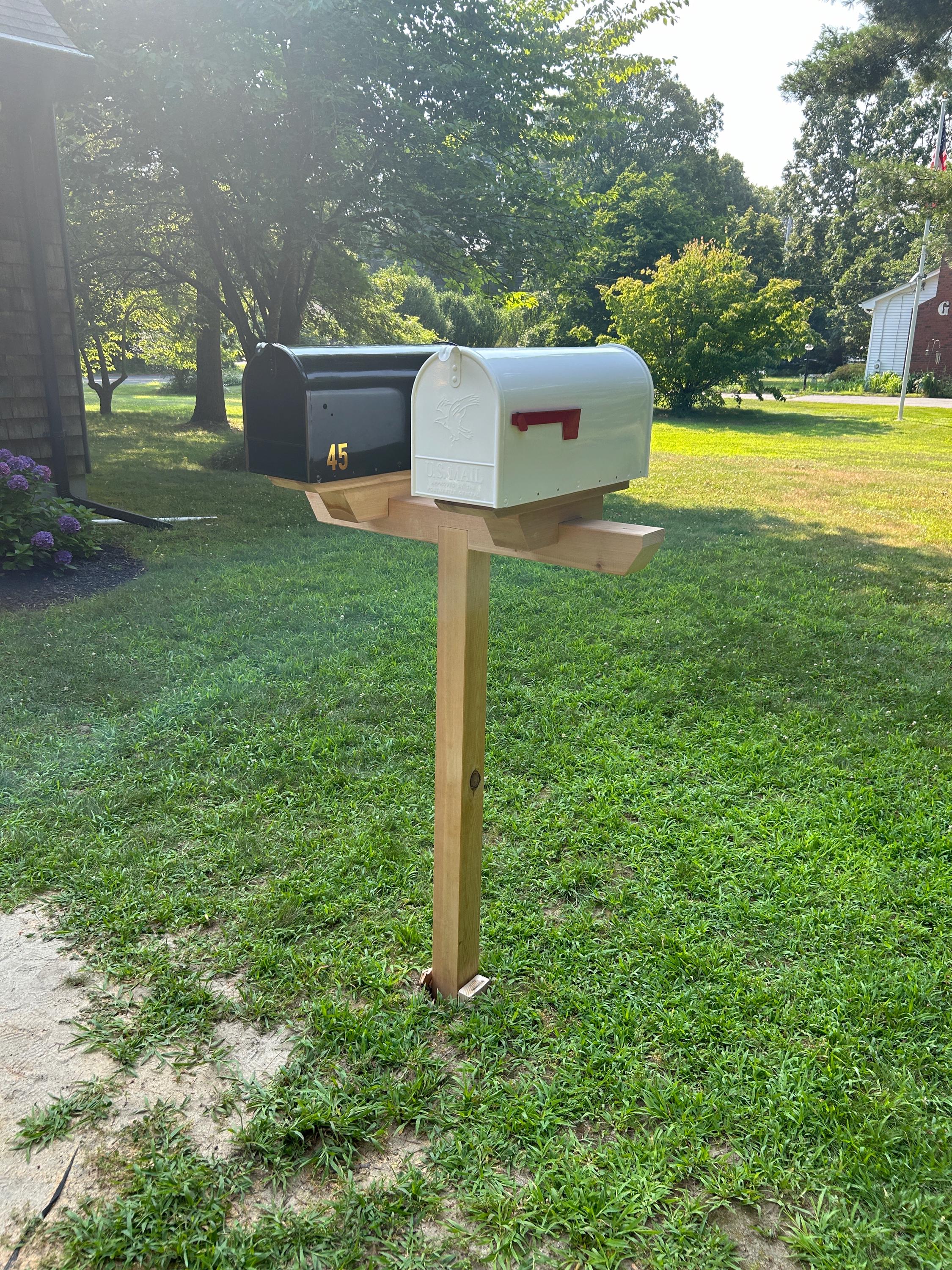 Double Mailbox Post Premium Cedar, High Quality Design and Precision ...
