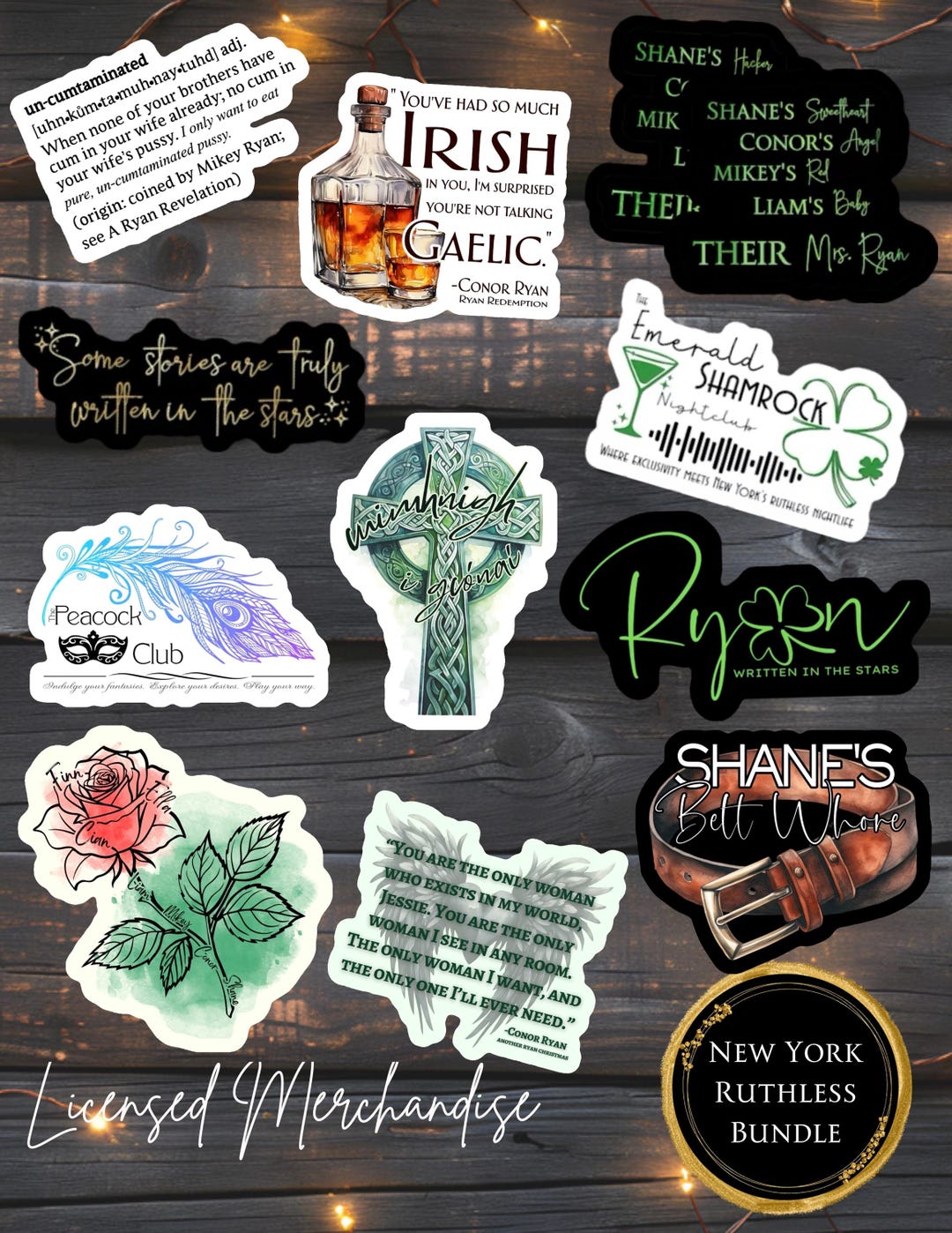 New York Ruthless Ryan Brothers Sticker Bundle - Sadie Kincaid Licensed ...