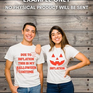 Inflation Halloween Costume: Couples Shirt Image (digital Download) - Etsy