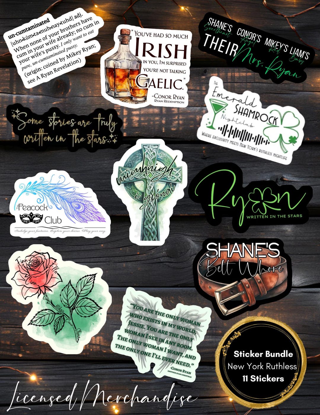New York Ruthless Ryan Brothers Sticker Bundle (licensed Sadie Kincaid ...