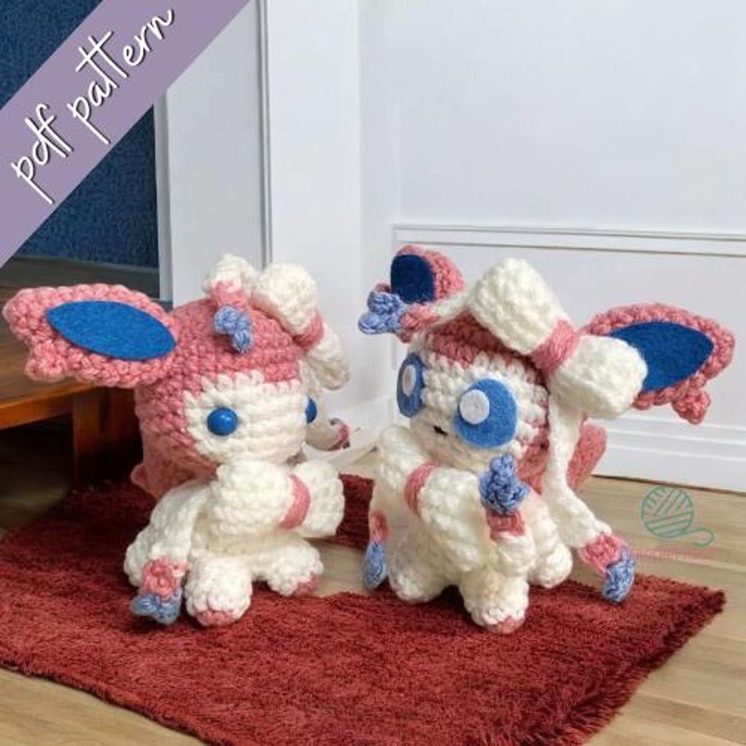 Sylveon Eeveelution Pokemon Inspired Crochet Pattern digital PDF - Etsy