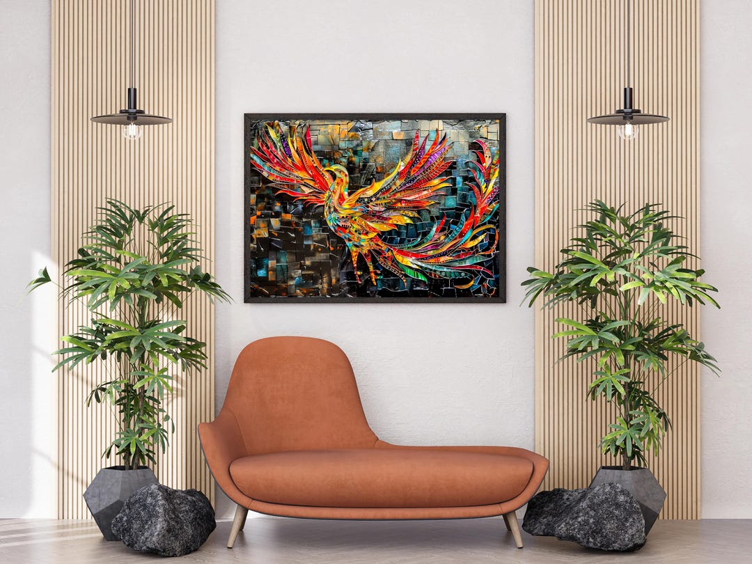 Printable Wall Art of Vibrant Phoenix Printable Wall Art - Exquisite ...