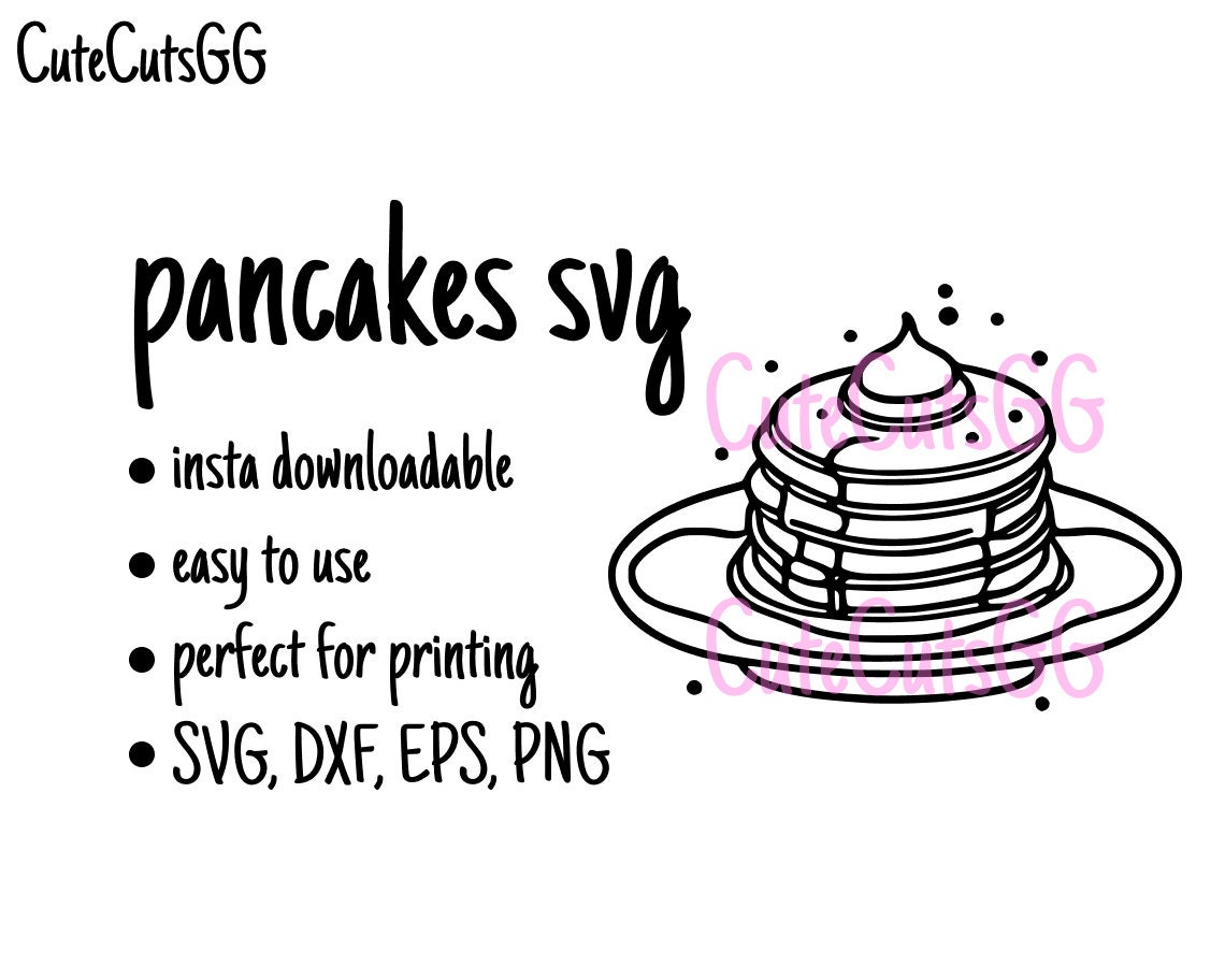 Pancakes SVG, PNG, EPS, Instant Download, Digital Download, American ...