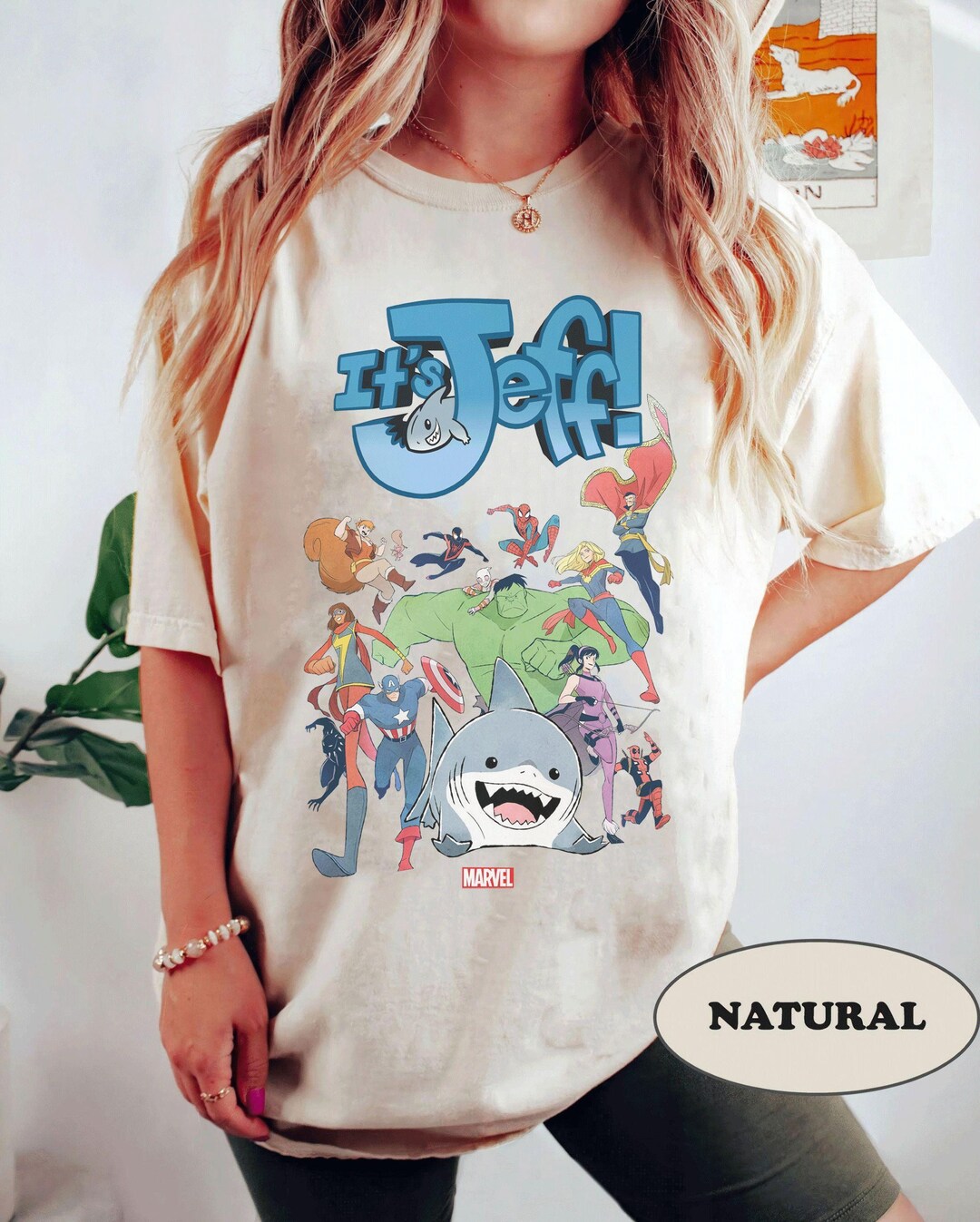 Retro Jeff the Land Shark Shirt, Marvel Rivals Shirt, Cute Jeff Marvel ...