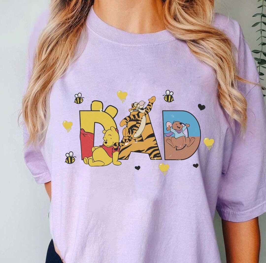 Retro 80s Winnie the Pooh DAD Comfort Colors Tee | Tigger Roo Group ...