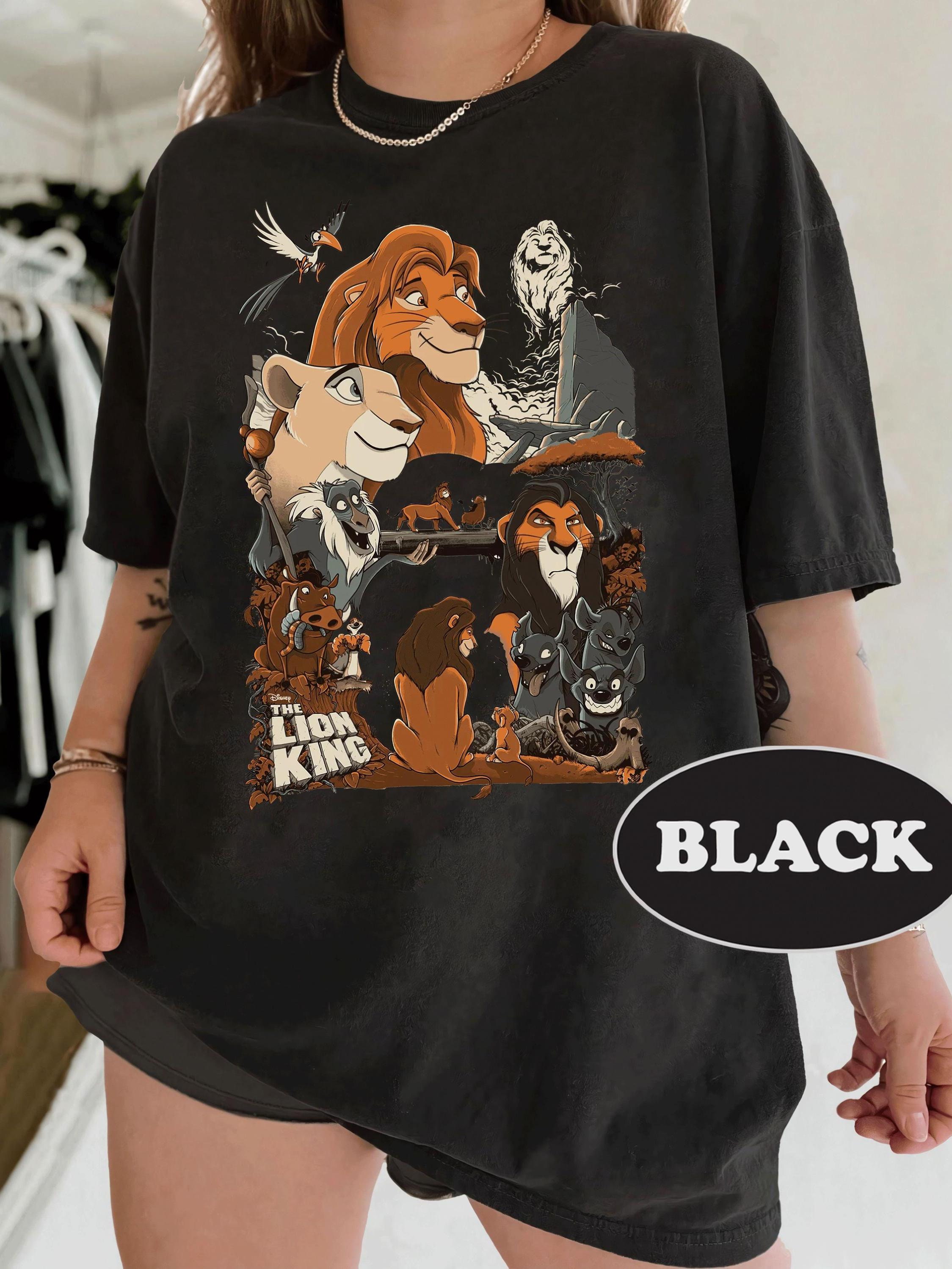 Retro the Lion King Group Characters Comfort Colors Shirt, Mufasa Simba ...