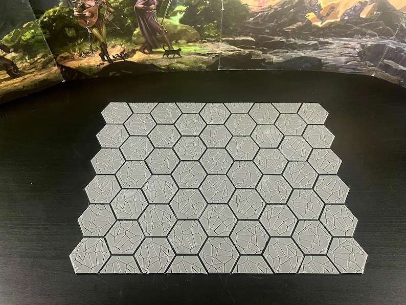 D&D Roleplaying Terrain. Magnetic Hex Tile Custom Gaming Set. 50 Full ...