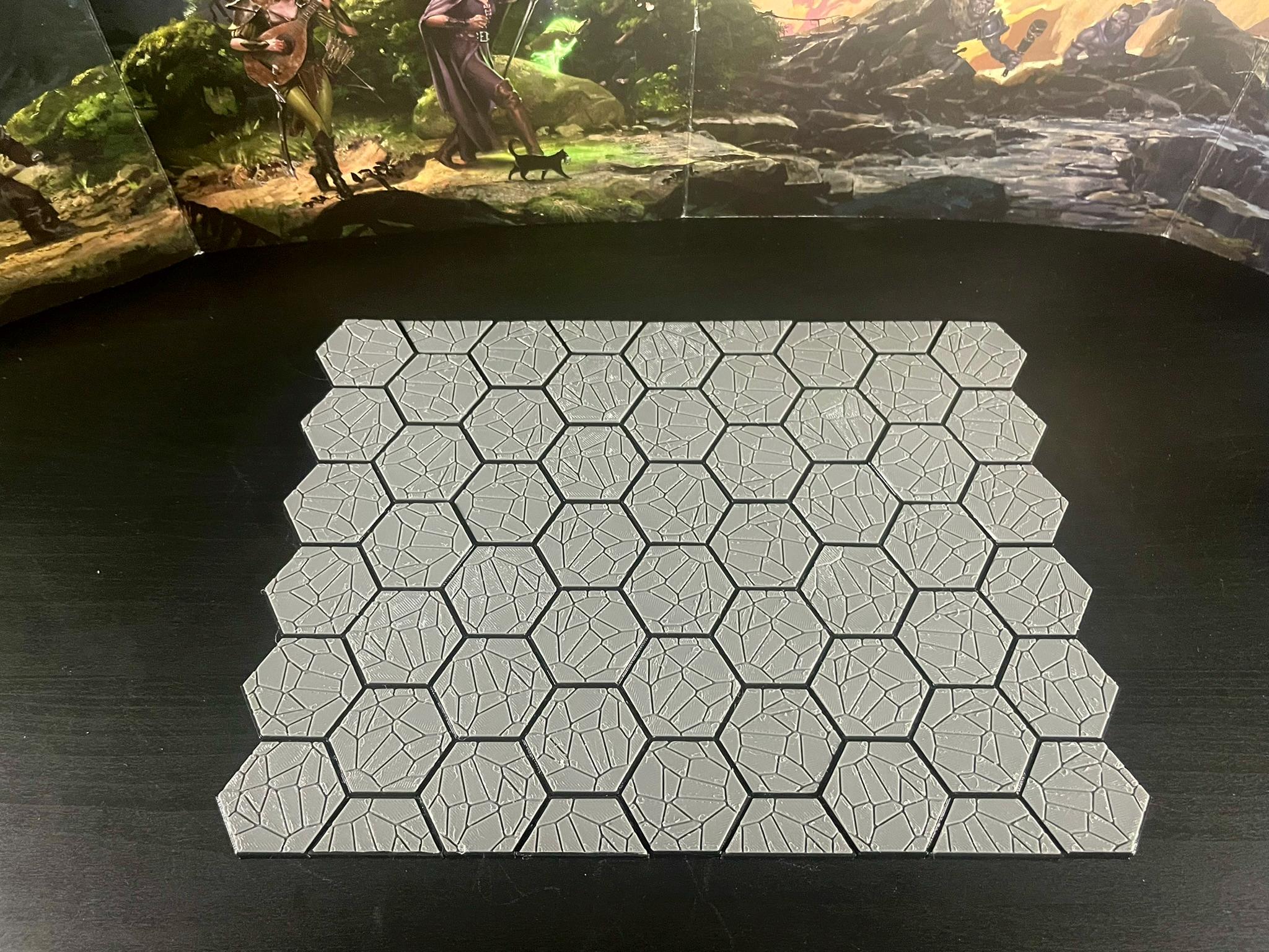 D&D Roleplaying Terrain. Magnetic Hex Tile Custom Gaming Set. 50 Full ...