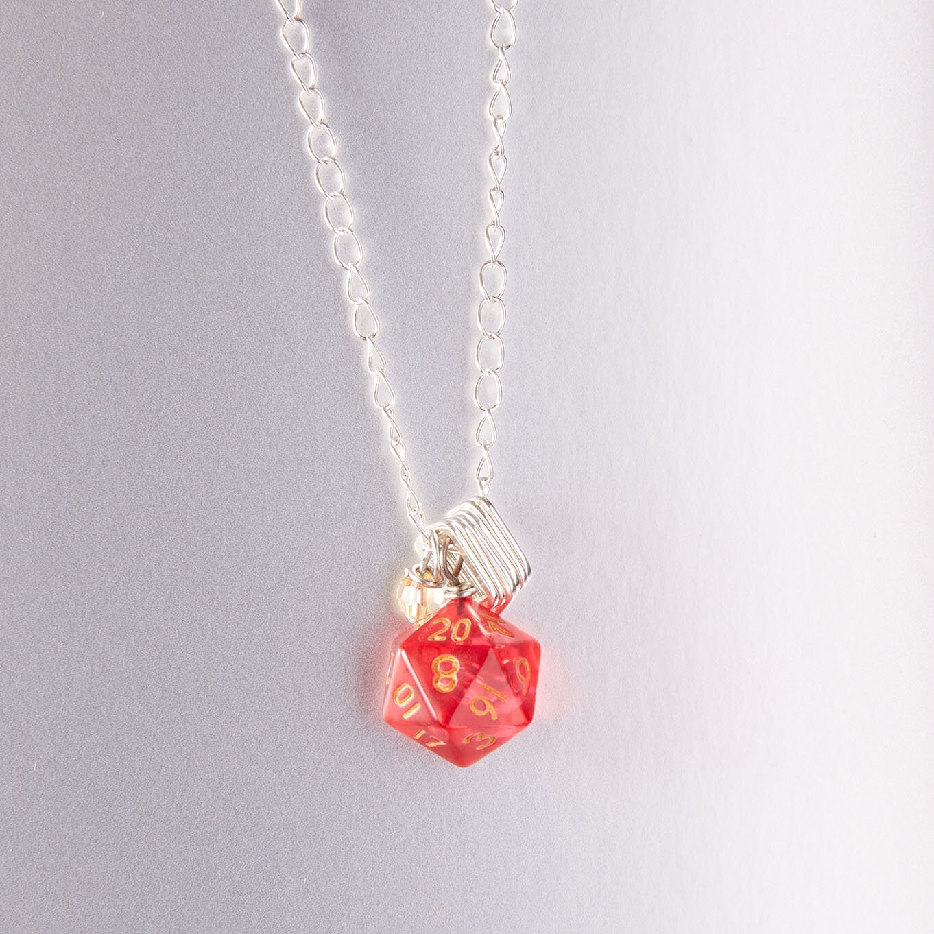 Mini D20 Sterling Silver Dungeons and Dragons Resin Dice Collection ...