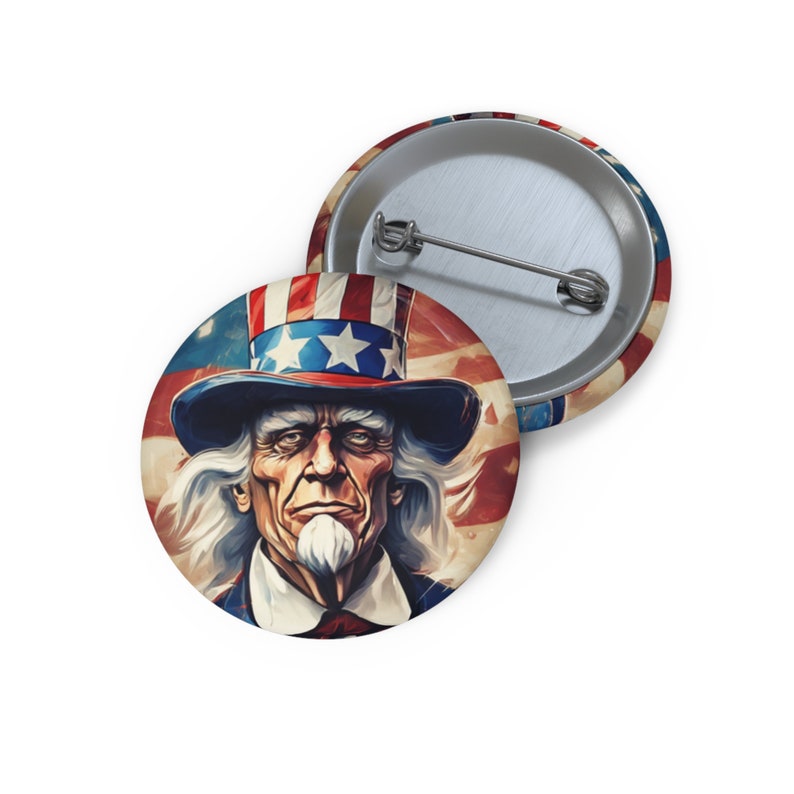 Uncle Sam USA Custom Pin Buttons - Etsy