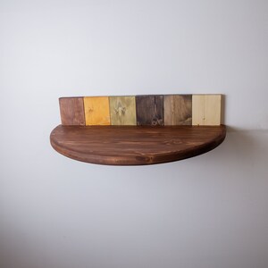 Oval Wood Shelf, Rustic Floating Shelf, Custom Size Natural Wall Shelf ...