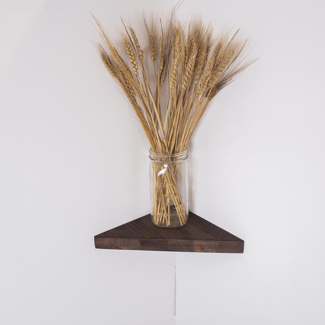 Corner Shelf, Rustic Picture Ledge, Custom Wood Shelf, Sturdy Wall ...