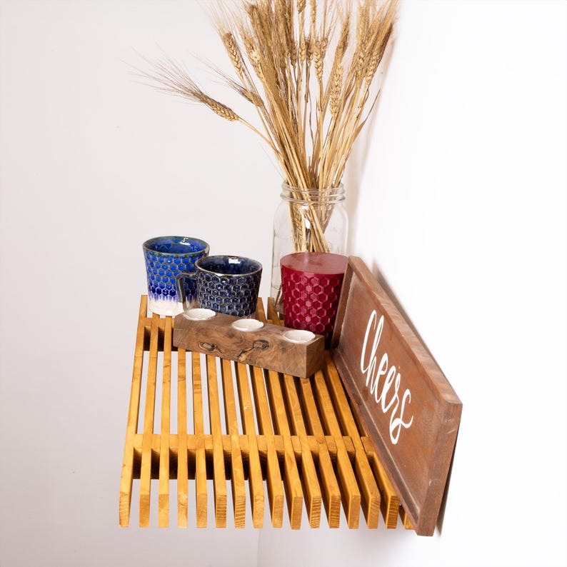 Floating Shelf With Brackets, Rustic Rail Design, Custom Wood Shelving ...