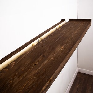 Long Floating Shelf Rustic Picture Ledge Sturdy Wall Shelves Custom ...