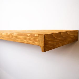 Custom Wood Floating Shelf, Handmade Wall Shelf, Rustic Long Shelves ...