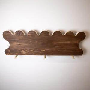 Handmade Curved Wooden Shelf, Rustic Floating Shelf, Custom Wood Wall ...