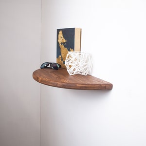 Oval Wood Shelf, Rustic Floating Shelf, Custom Size Natural Wall Shelf ...