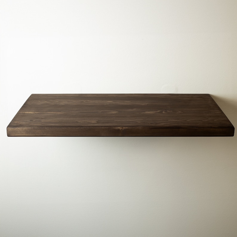 Wooden Wall Shelf, Sturdy Mounted Bookshelf, Custom Picture Ledge Shelf ...