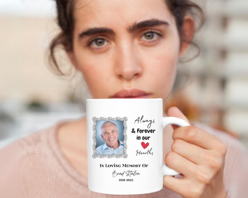 Personalized Photo Memorial Mug, Dad Remembrance, Memorial Day Mug ...