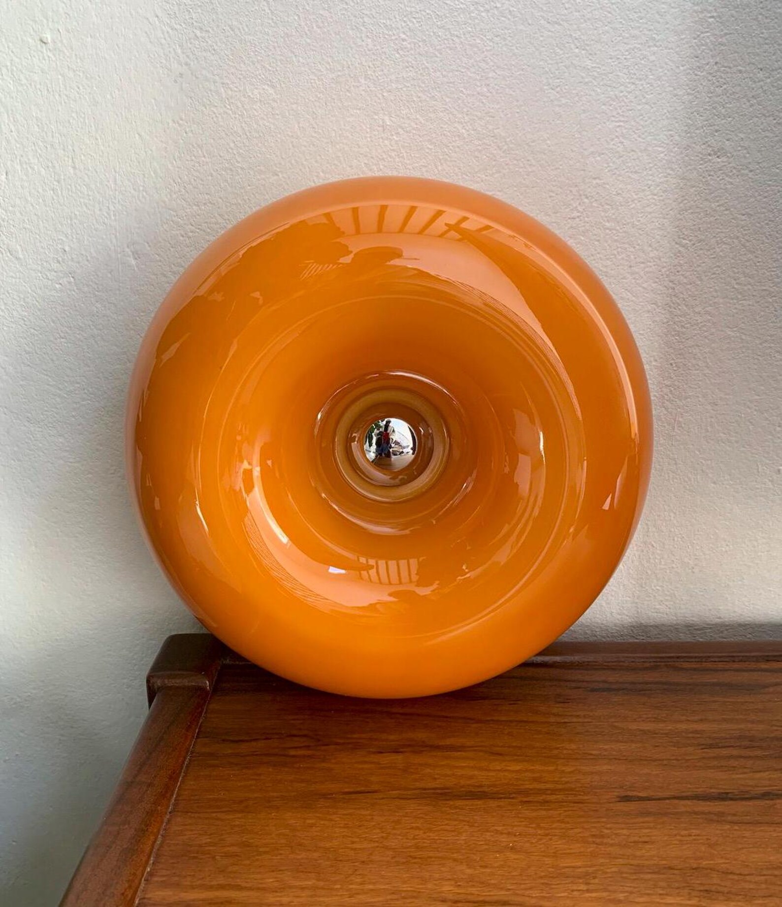 Morden Orange IKEA VARMBLIXT Donut Glass Table Lamp Home Decor, Ambient ...