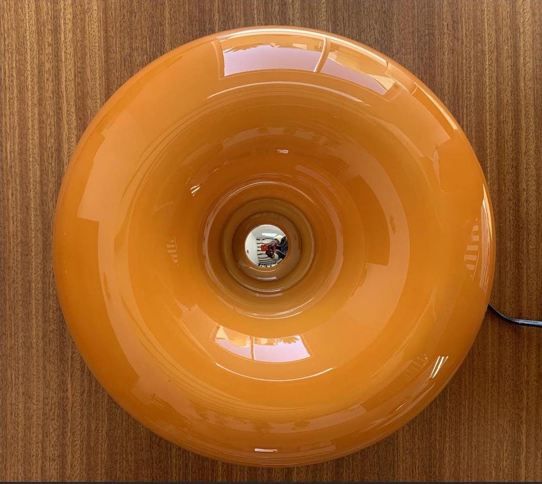 Morden Orange IKEA VARMBLIXT Donut Glass Table Lamp, Home Decor ...