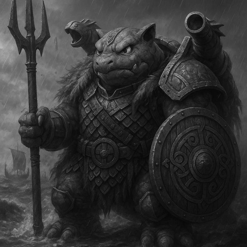 Ivysaur Fantasy Viking Warrior Creatures | Digital Download Wall Art ...